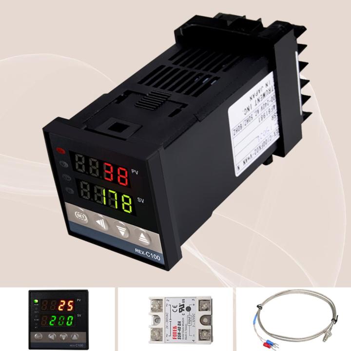 TOOLS 110-240V Digital PID Alarm REX-C100 LED Temperature Controller +K ...
