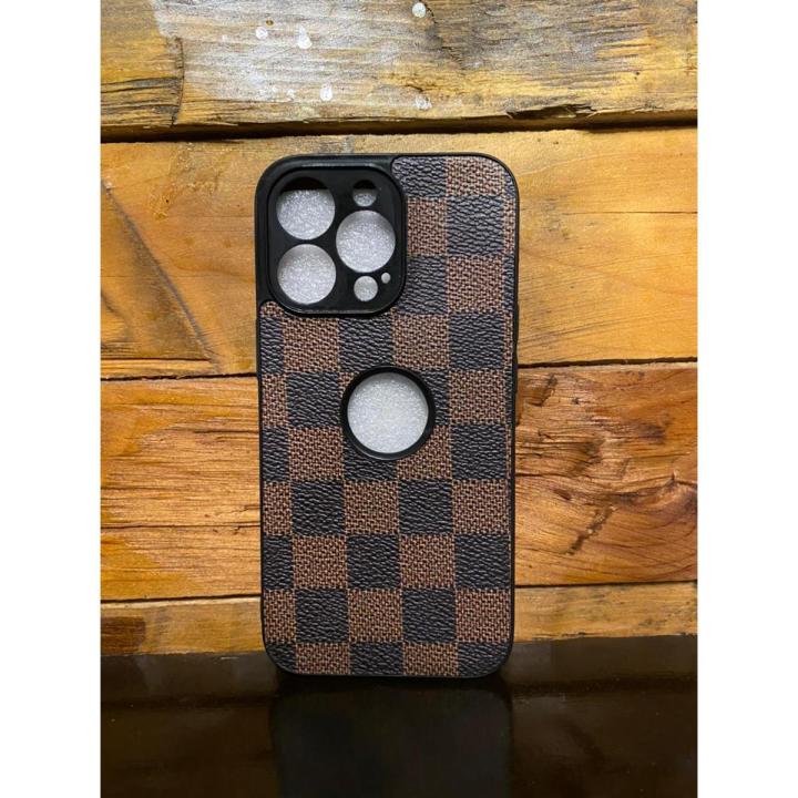 iPhone 13 Pro Fashion Texture Grid Leather Back Cover | Daraz.pk