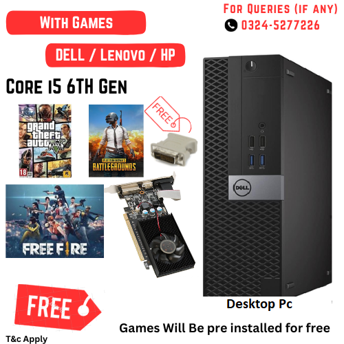 Core i5 6th Gen Desktop Pc - 8GB Ram - 500 Gb Hard Disk - 1GB Graphics ...