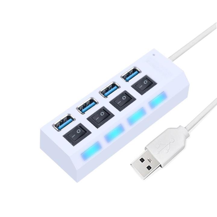 USB 2.0 Hub LED USB Hub 2.0 Splitter Hi-Speed USB 480 Mbps Adapter 4/7 ...