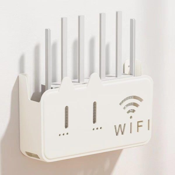 Wall Mounted Modem Holder Box – Router Organizer with Cable Management ...