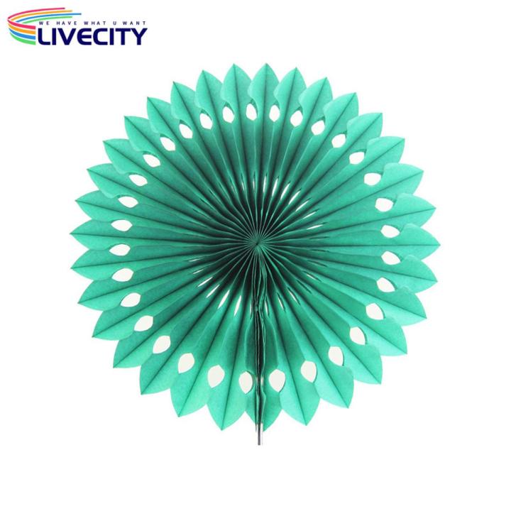 Origami Flower Fan Charm Skeleton Colorful Hanging Paper Fans | Daraz.pk