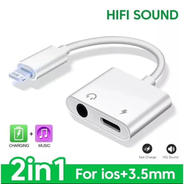 Cable and Converter - Iphone Headphone 2 in 1 Jack Audio Adapter for ...