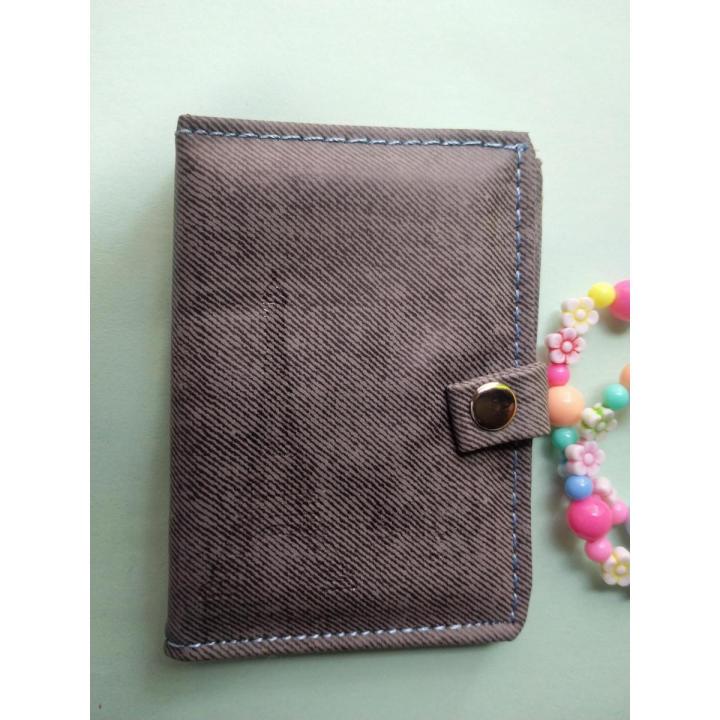 Mini Slim Wallet for Boys Men Small Card Holder PU Leather Purse GREY ...