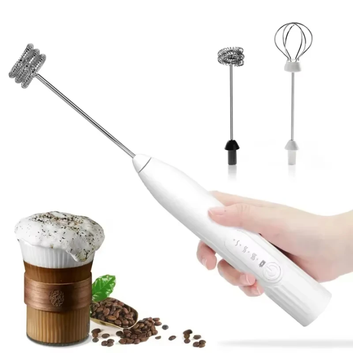 Coffee Beater Electric Rechargeable 2 in 1 Milk Frother & Egg Whisker ...