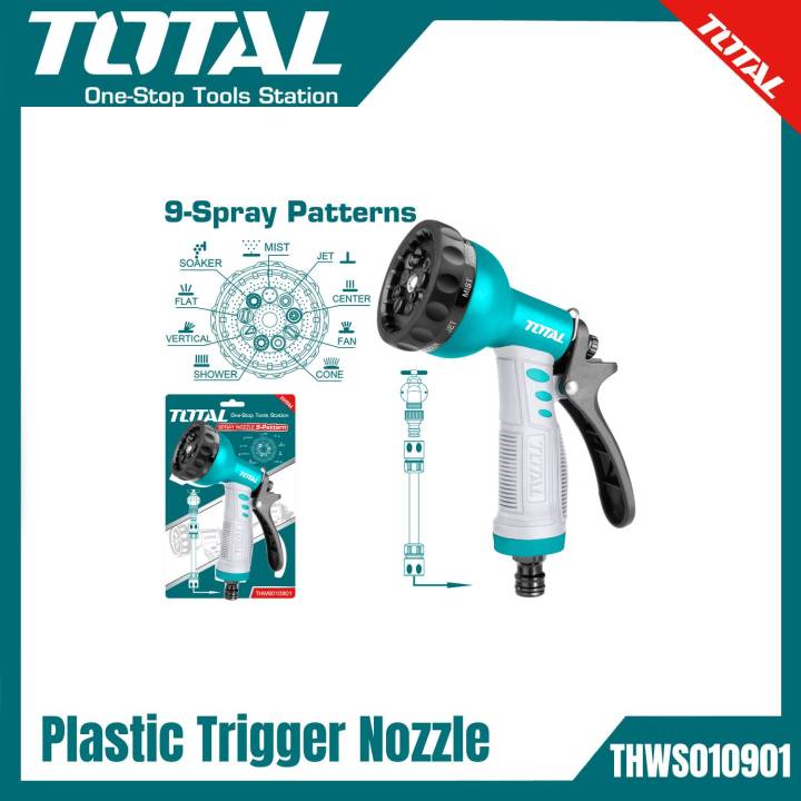 TOTAL 9-spray Plastic Trigger Nozzle with TPR Insulated Comfortable ...