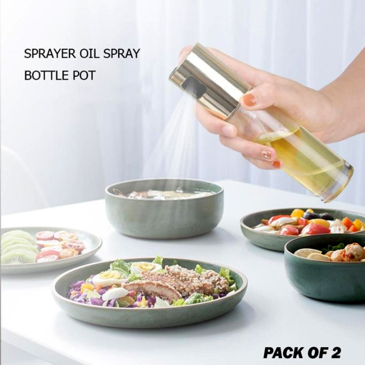 Set of 2 Kitchen Baking Oil Spray Bottles – Vinegar & Oil Dispenser ...