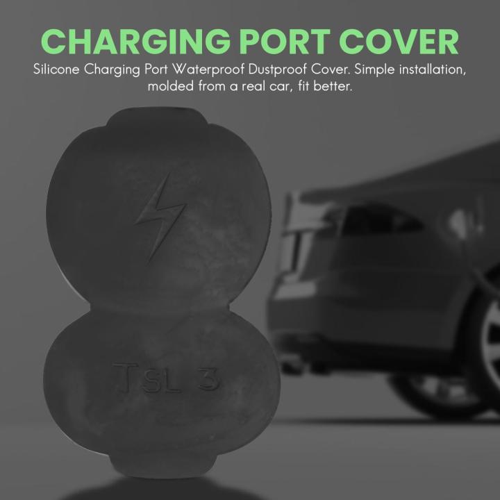 Silicone Charging Port Cover for Tesla Model 3 17-20 Model Version ...