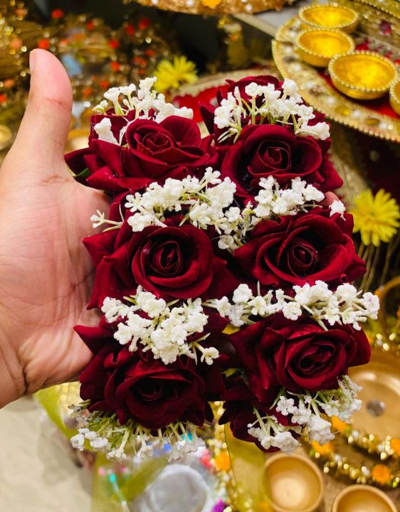 🌸 **Artificial Flower Gajray for Girls | Imported Floral Gajra Bangles ...