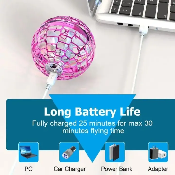 Gyrosphere Flying Spinner chargeable for Kids or Adults Mini Flying ...
