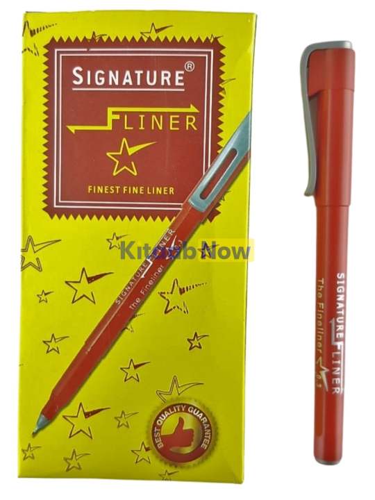 SIGNATURE FINE LINER POINTER PEN 10 PIECES ALL COLOUR AVAILABLE | Daraz.pk