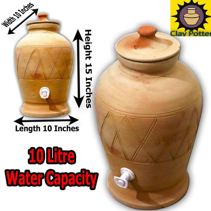 Clay Water Cooler Natural Filter Water Small Clay Cooler Size Mention ...