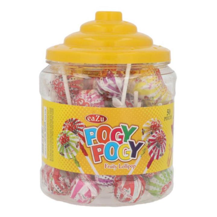 Eazu Pogy Pogy Fruity Lollipop 50 Pieces Jar | Daraz.pk