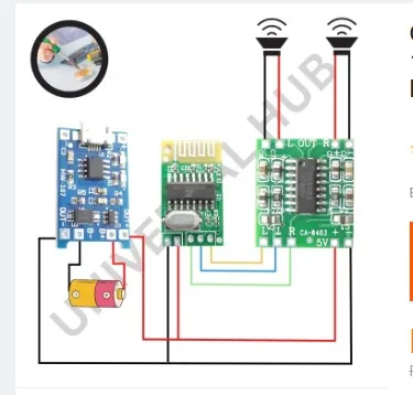 Combo of Pam8403 with TP4056 Micro USB 5V 1A Charger Module with ...