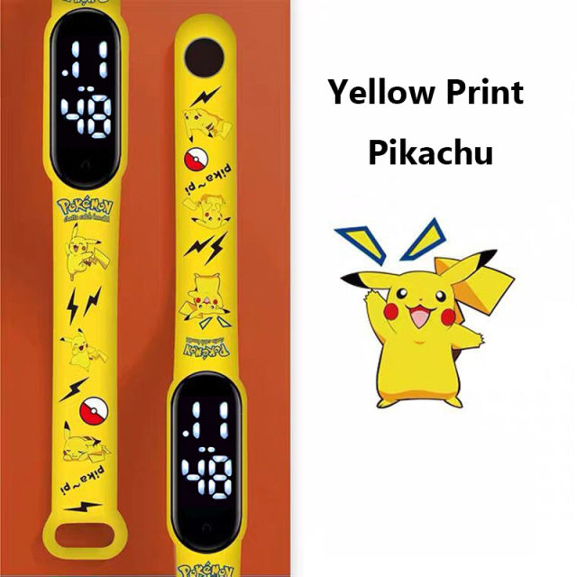 Pokemon Pikachu Watch Strap For Pokémon LED Digital Cute Watch Wrist ...