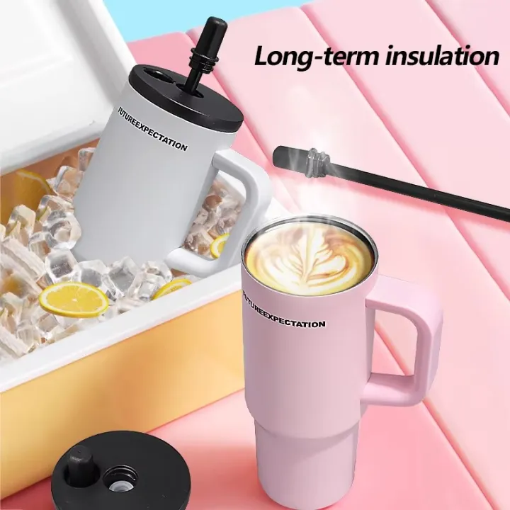 The ShopMore - Stainless Steel Insulated Tumbler with Straw & Handle ...
