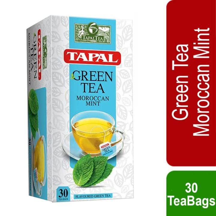 Tapaal Green Tea Bags Mint Flavor (30 Pcs) - Iced & Hot Refreshment ...