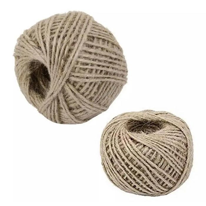 Artisan Pack of 2 - Jute Roll 50M Jute Roll Rope Wrap Gift Rope Ribbon ...