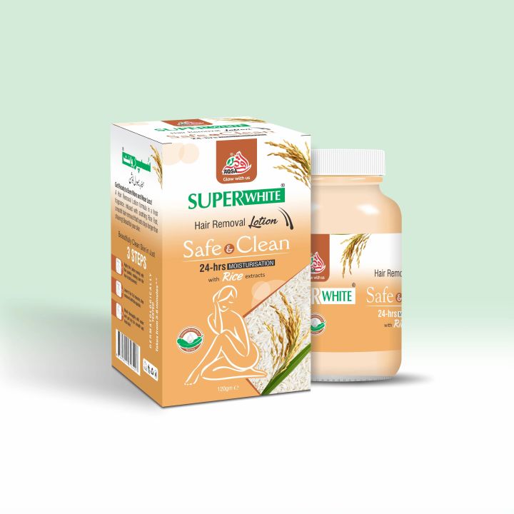 Super White Rice Hair Remover Cream 40ml | Smooth & Bright Skin ...