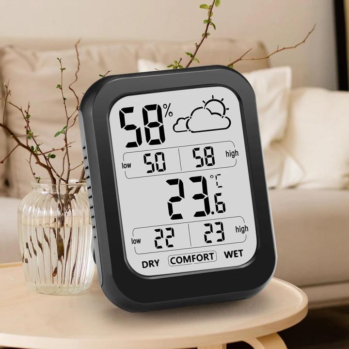 Digital Indoor Thermometer Hygrometer Room Calibrated Humidity Meter ...