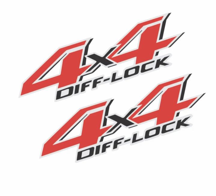 Toyota Hilux Styling 4X4 DIFF LOCK Sticker 11 Inches White 02 PCS ...