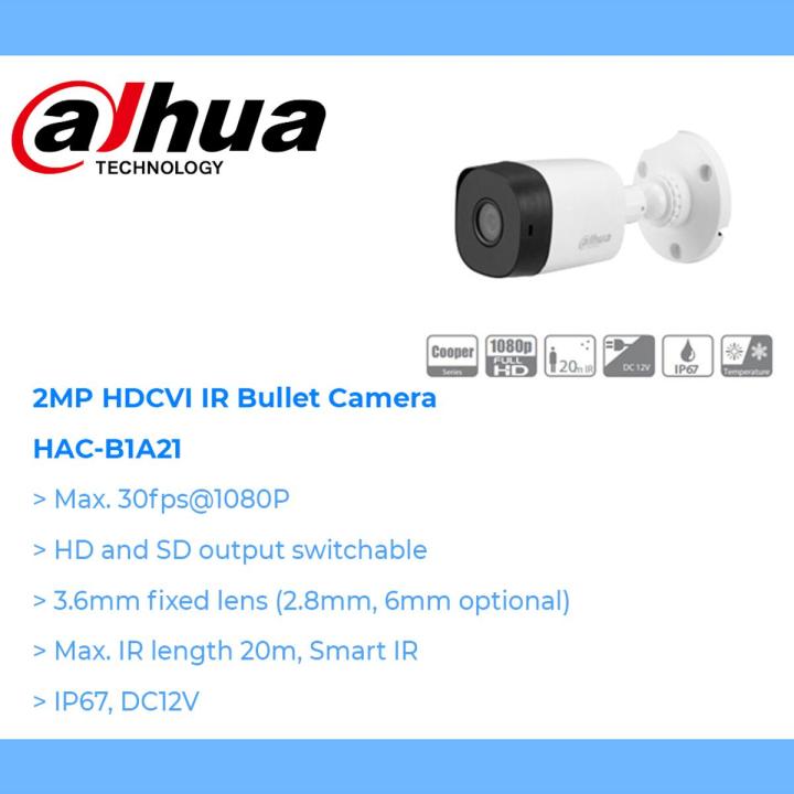 Dahua 2MP HDCVI IR Outdoor/Indoor Waterproof Night Vision Camera ...