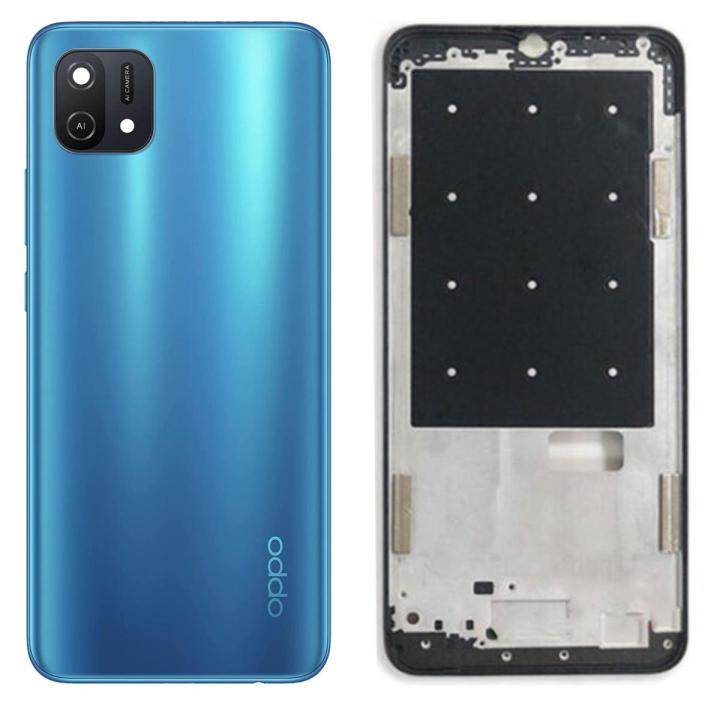 Oppo A16e Housing Middle Frame With Side Button and Camera Lens ...