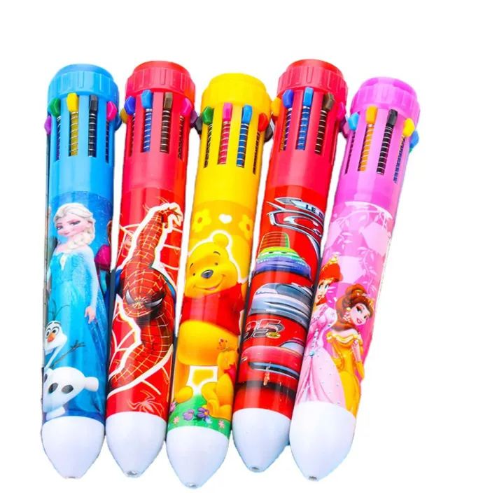 Retractable Pens 10 Color Ball Point Shuttle Pen 10 In 1 Kids Favorite ...