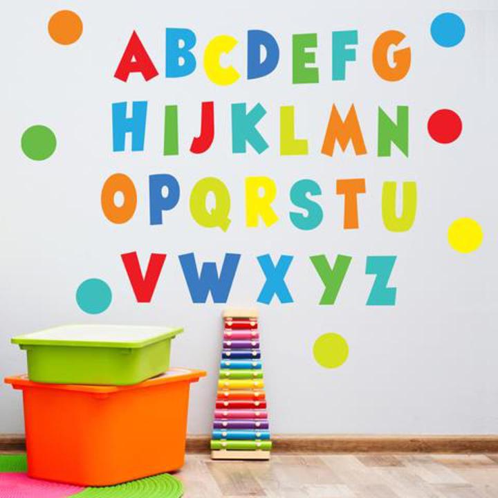 RAINBOW BRIGHTS ALPHABETS WALL STICKERS, ABC'S | Daraz.pk