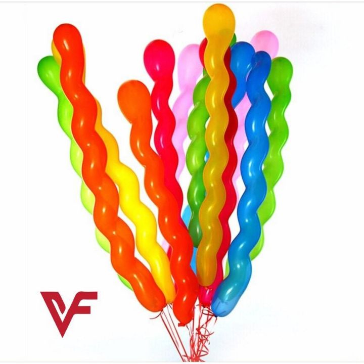 Pack Of 10 - Long Balloons 4Ft Long Snake Balloons | Daraz.pk