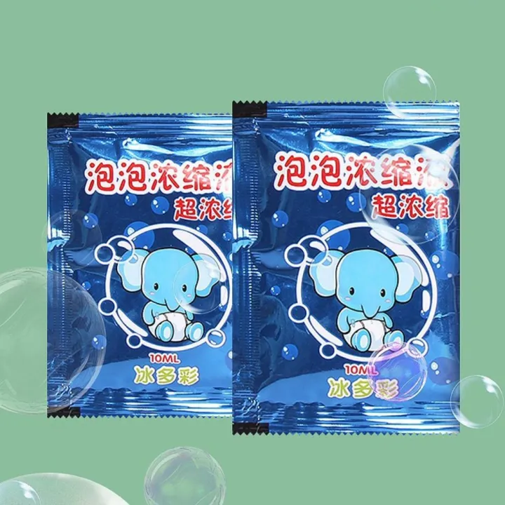 Easy Use Pouch 10ml Concentrated Bubble Solution Soap Safe Concentrated ...