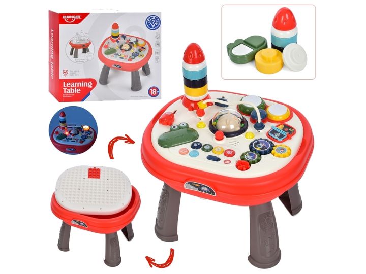 Huanger Learning Table for Baby Learning Table Educational Toy Light Music Activity Table Toy ...