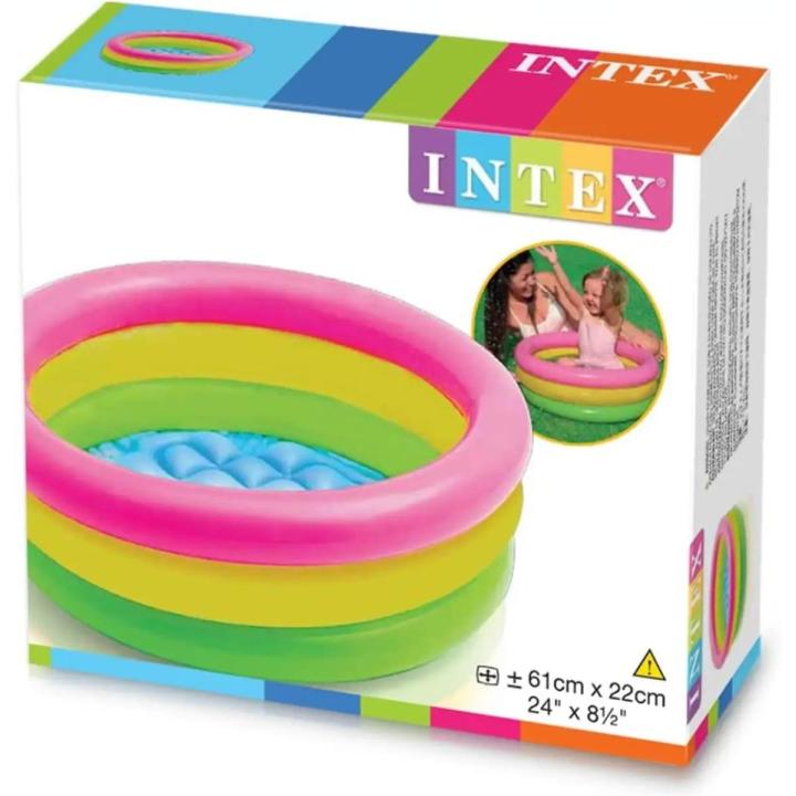 INTEX - Sunset Glow Baby Pool For Kids Inflatable Kids Bath Tub For ...
