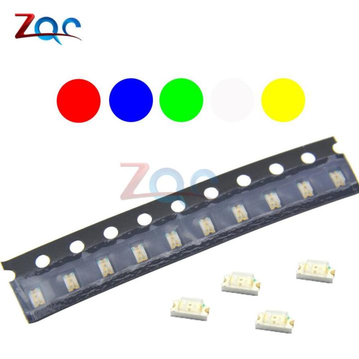 100pcs SMD 0805 LED kit Red/Green/Blue/Yellow/White SMD SMT LED Light ...
