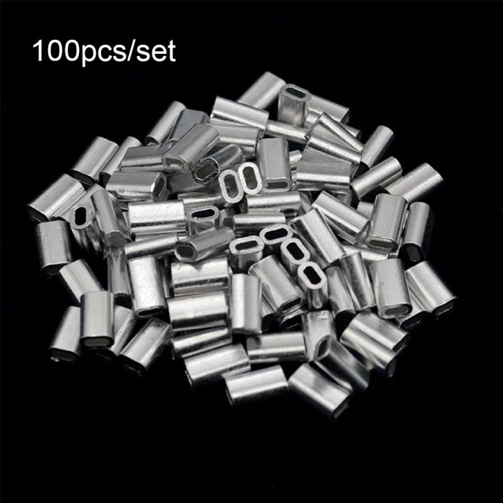 Hot Oval 1.0-2.0mm Line Crimping Sleeves Double Aluminum Tube Wire ...