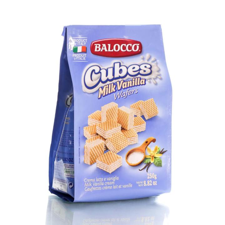 BALOCCO CUBES MILK VANILLA WAFERS – 250G | Daraz.pk