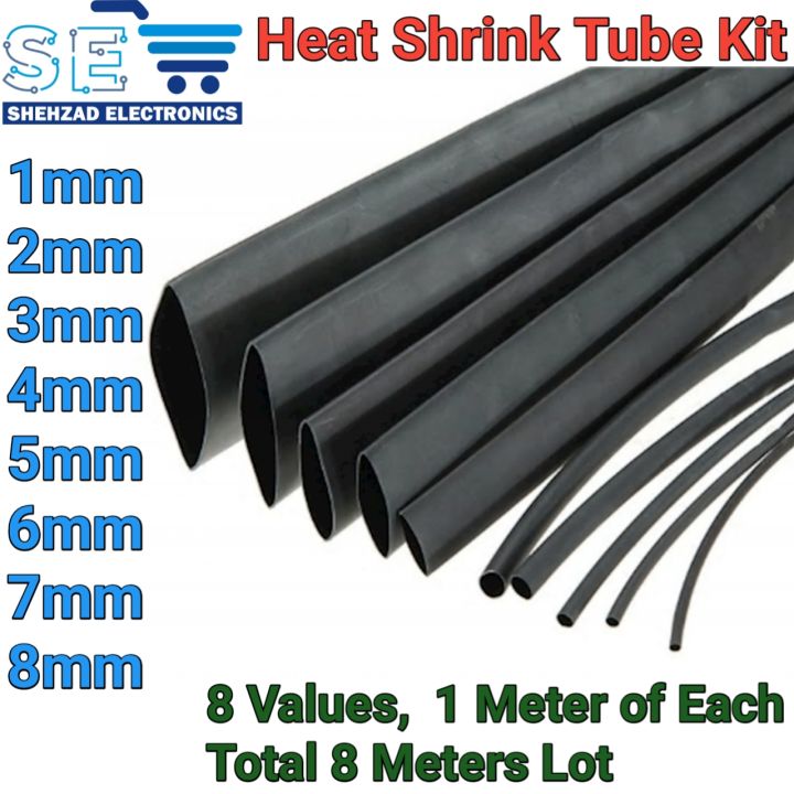 8 meters Heat Shrink Tube 1mm 2mm 3mm 4mm 5mm 6mm 7mm 8mm Heat Shrink ...