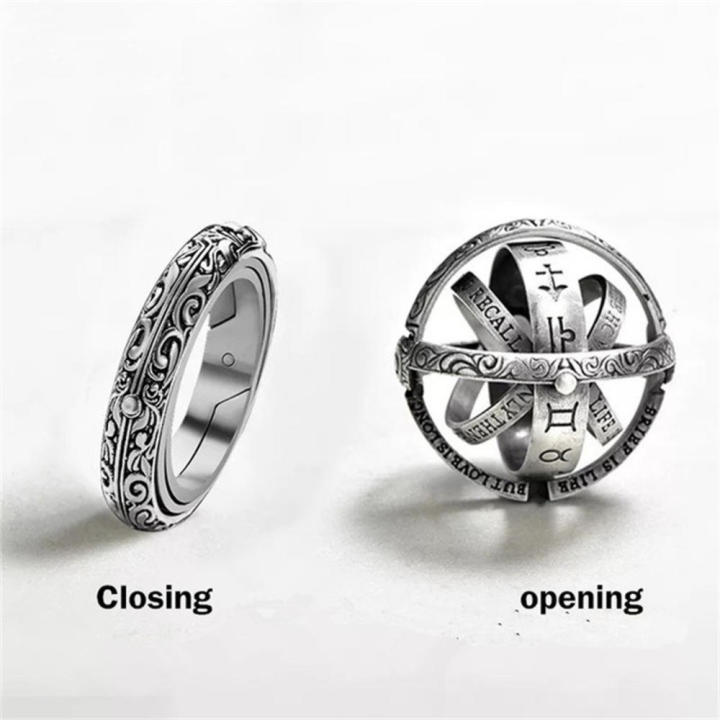 2 Colors Astronomical ring Innovative Brass Complex rotating ring ...