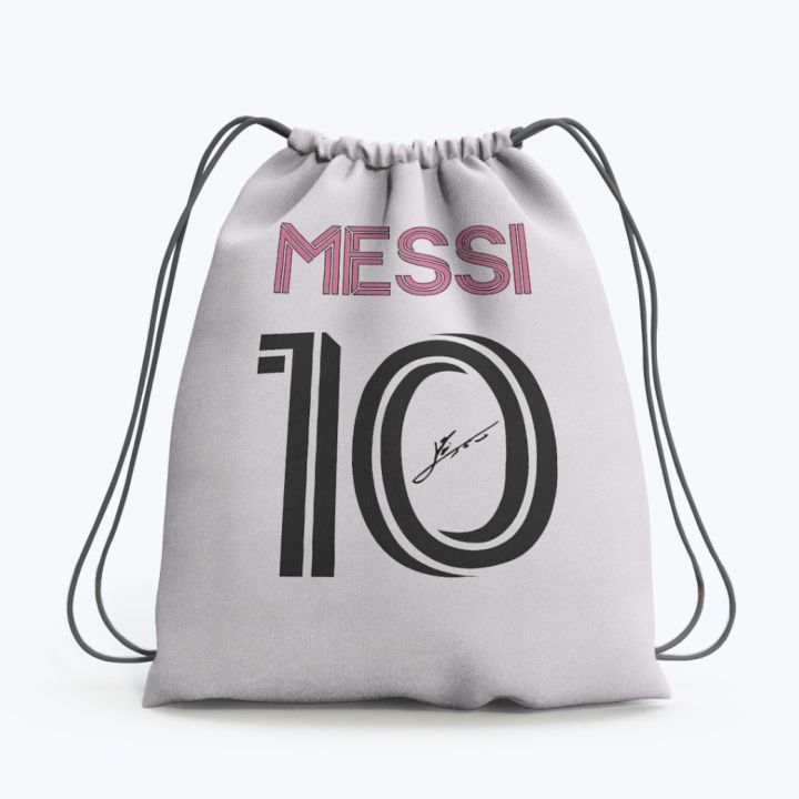 Messi Drawstring Bag for Football Leo 10 Fans Digitally Printed Bag At ...