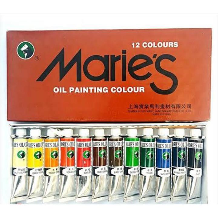 Maries Oil Painting Colours - 12 colours Marie's Oil Paints Set | Daraz.pk