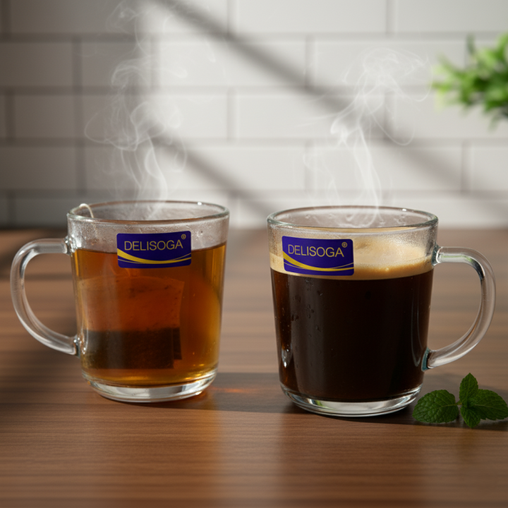 Delisoga Luxury Set of 6 Clear Glass Cups-240ml-Capascity Each | Daraz.pk