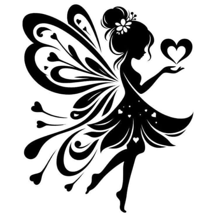 Innovative Style-Size : 23 X 20 inches-Beautiful Fairy Angel Heart ...