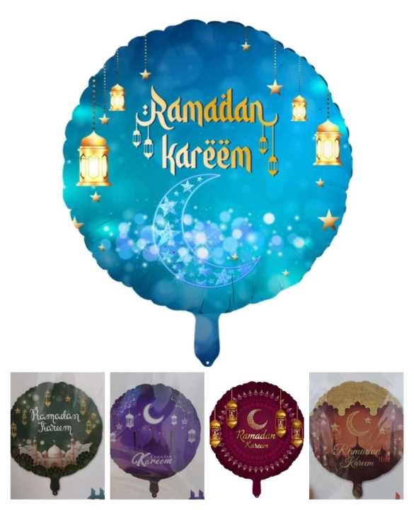 Ramadan Kareem Aluminum Foil Balloon 18inch Round Aluminum Foil Balloon ...