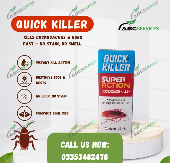 Quick Killer Super Action Cockroach Killer Liquid – 30ml | Kills ...