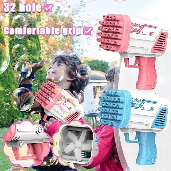 Hole Cell Operate Small Bubble Gun with Box Packing | Daraz.pk