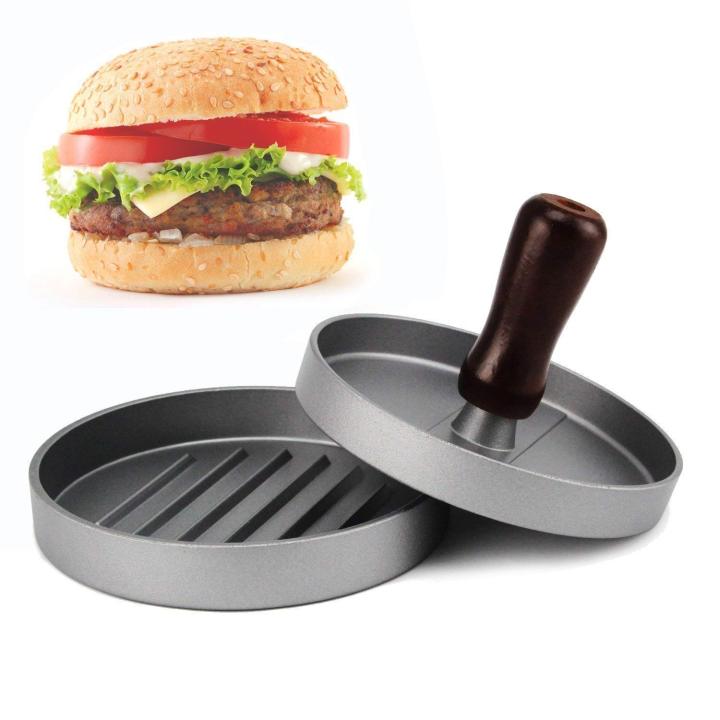 Heavy Duty Non Stick All Metal Burger Patty Press Chicken Beef Steak ...