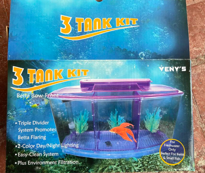BETTA Box Triple VENYS Betta Tank with LED Lighting | Daraz.pk