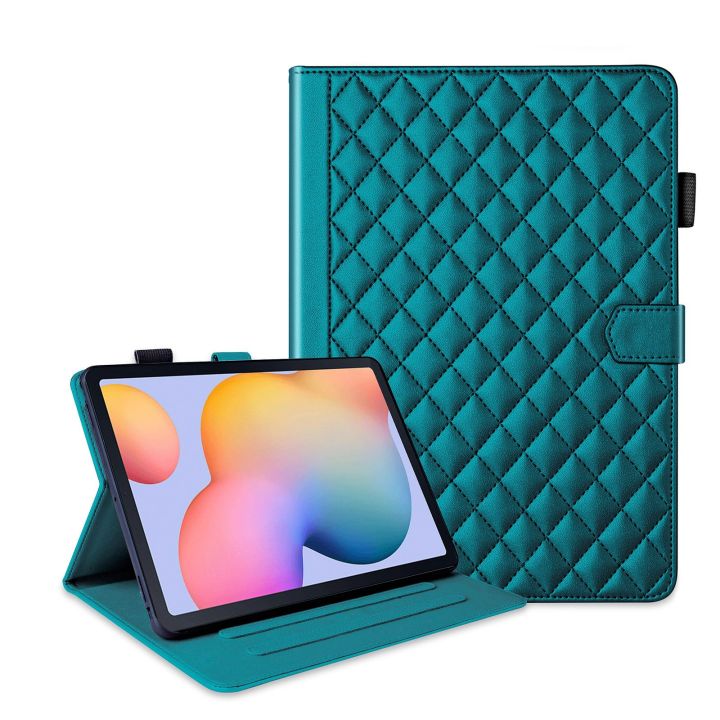 Rhombus Lattice Leather Tablet Case For Samsung Galaxy Tab S6 Lite 2024 ...
