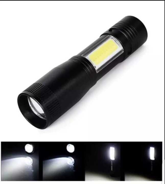 Zoomable Mini Led Flash Light Aluminum Pen Torch Emergency Penlight Cob ...