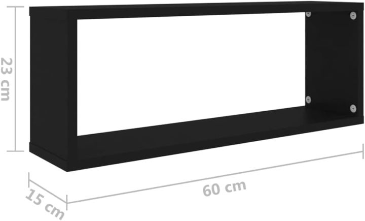 Modern Floating Cube Wall Shelf – Rectangular Chipboard Shelf for ...